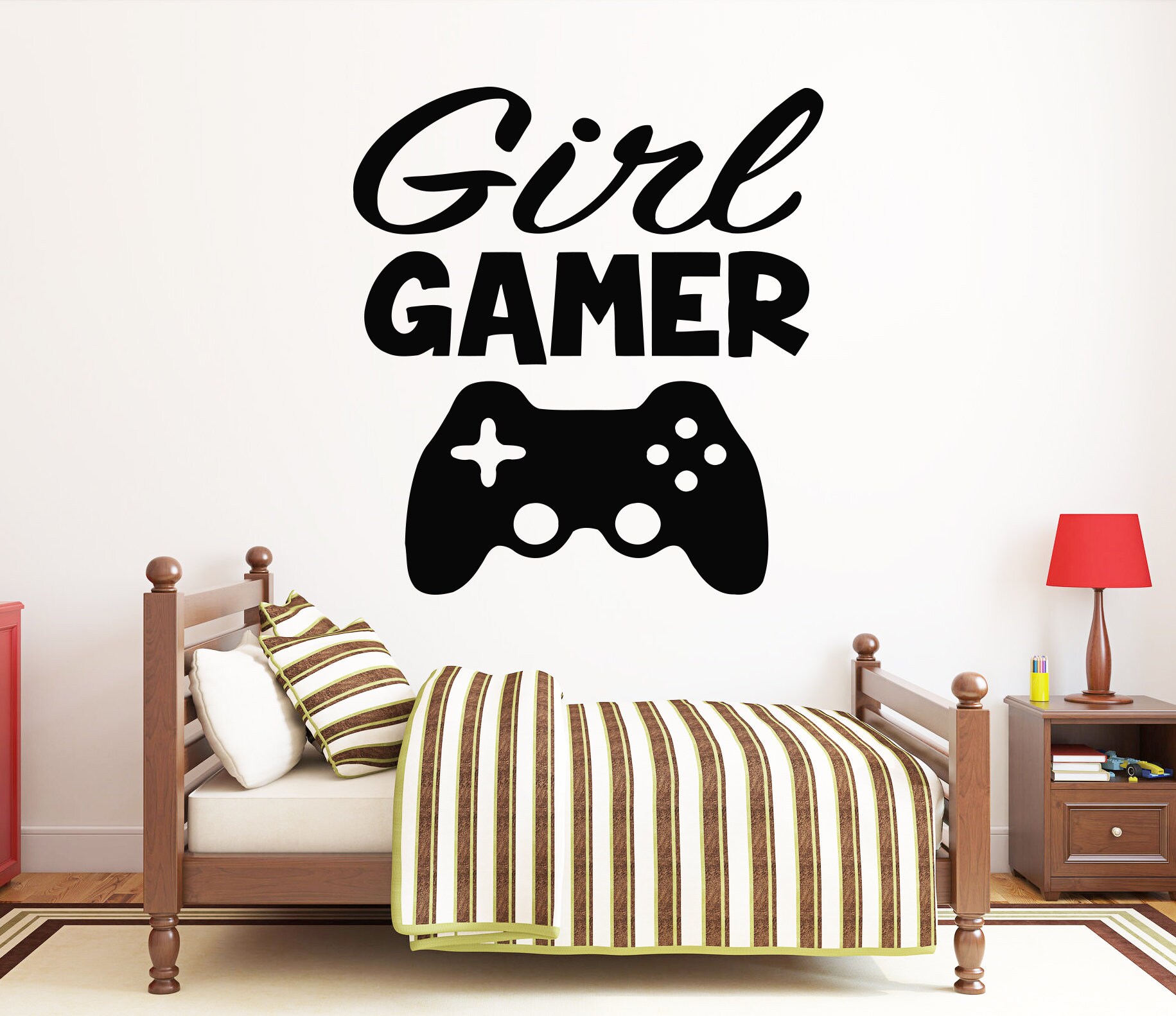 Gamer Wall Decal Video Games Wall Sticker Controller Wall Decal Gaming ...