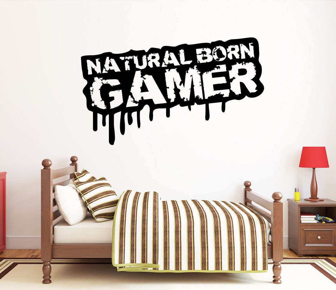 Gamer Wall Decal Video Games Wall Sticker Controller Wall Decal Gaming ...