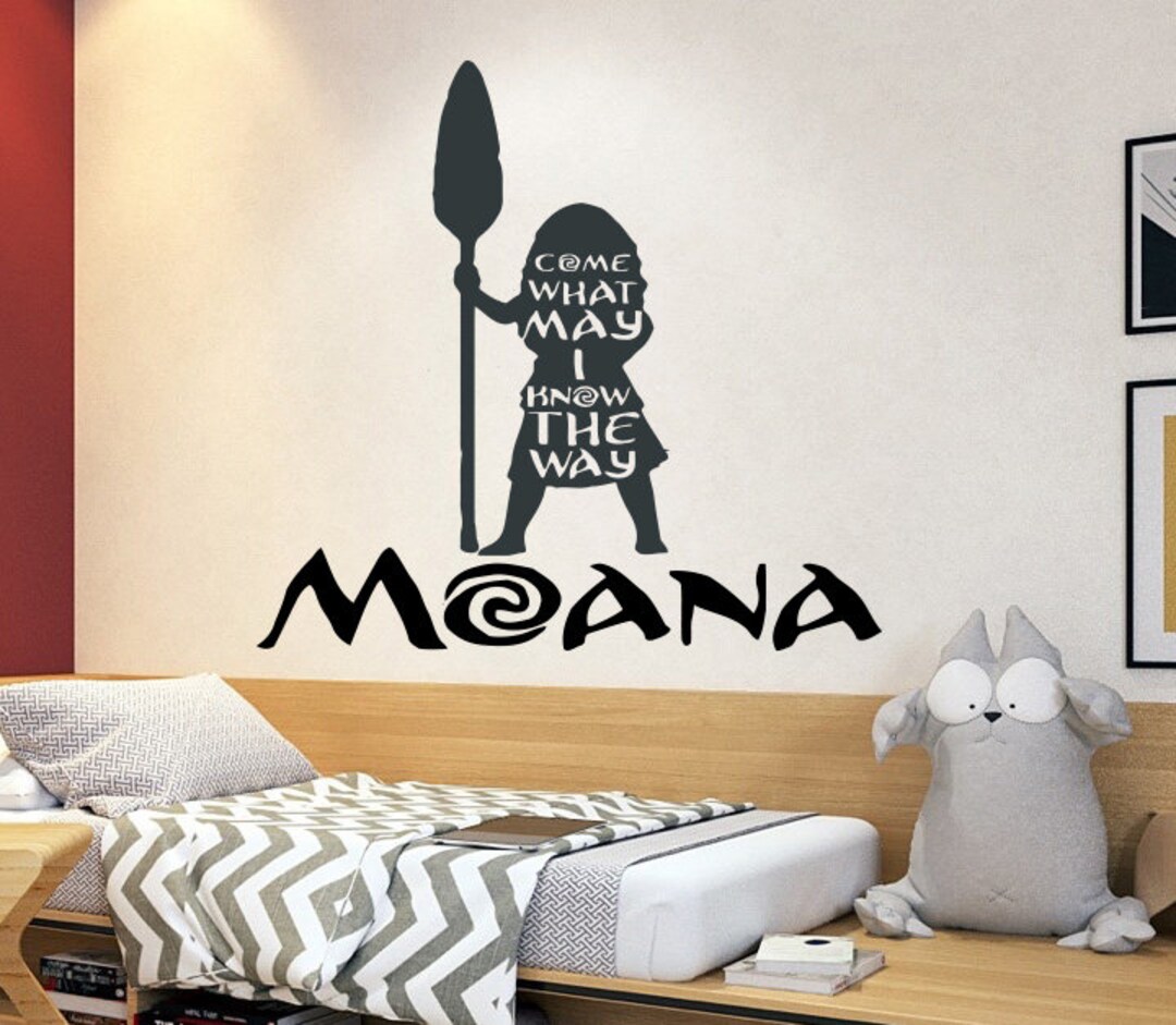 Disney Wall Decal Moana Wall Decal Decor Disney Movie Quote Decal Girls ...