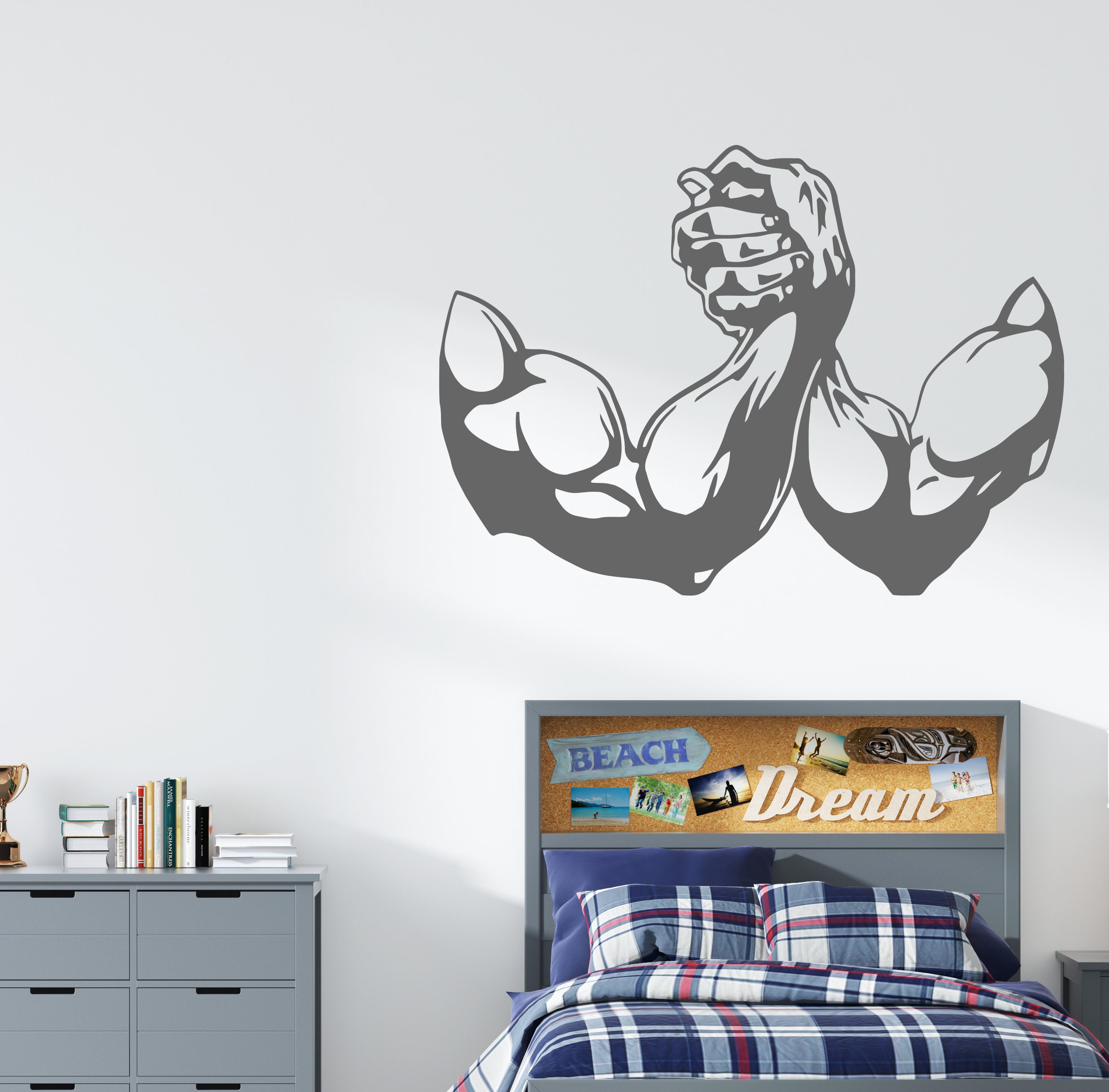 Arm Wrestling Wall Decal Motivational Quote Wall Sticker - Etsy UK
