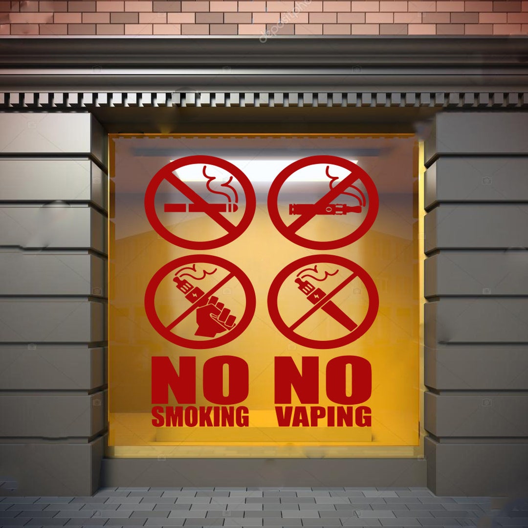 Vape Wall Window Decal Sticker Vape Shop Vaping Vape Store Logo ...