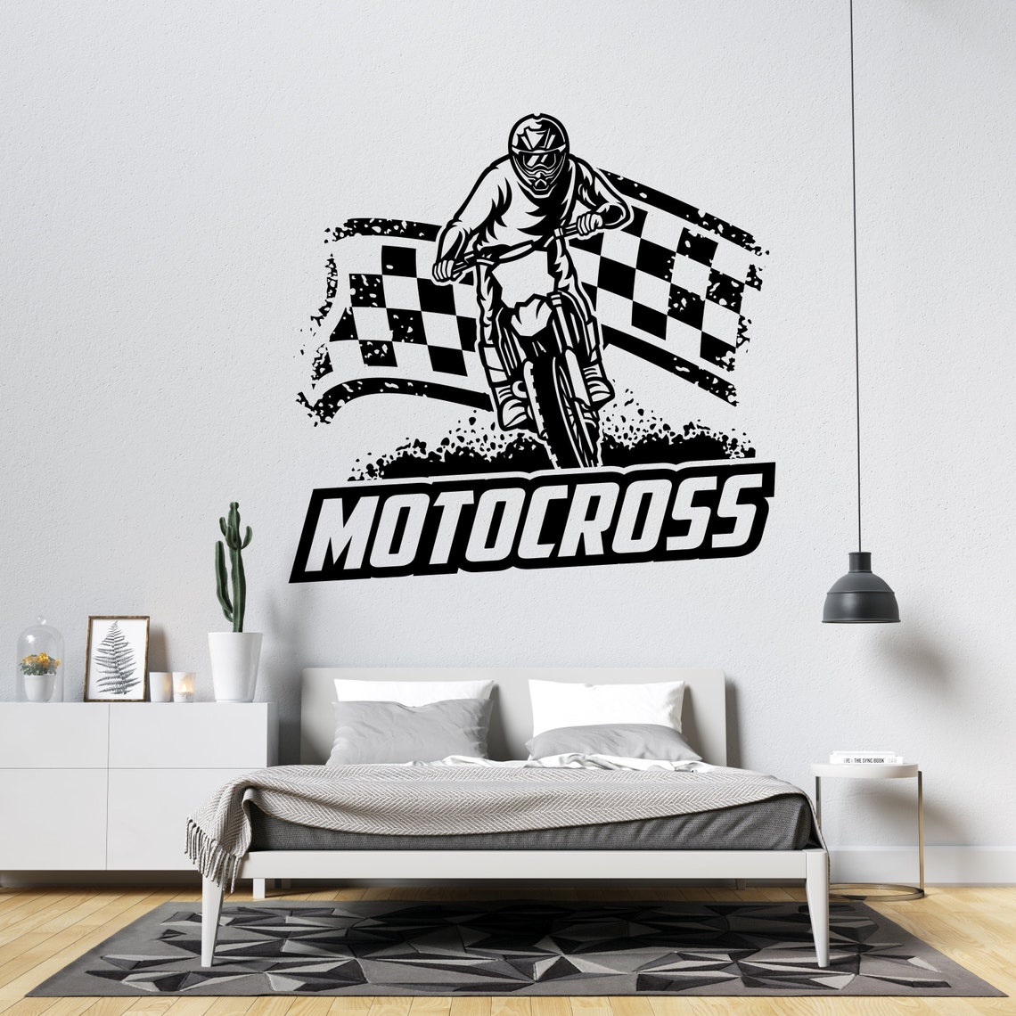Motocross Wall Decal Motorcycle Wall Sticker Dirt Bike Wall - Etsy