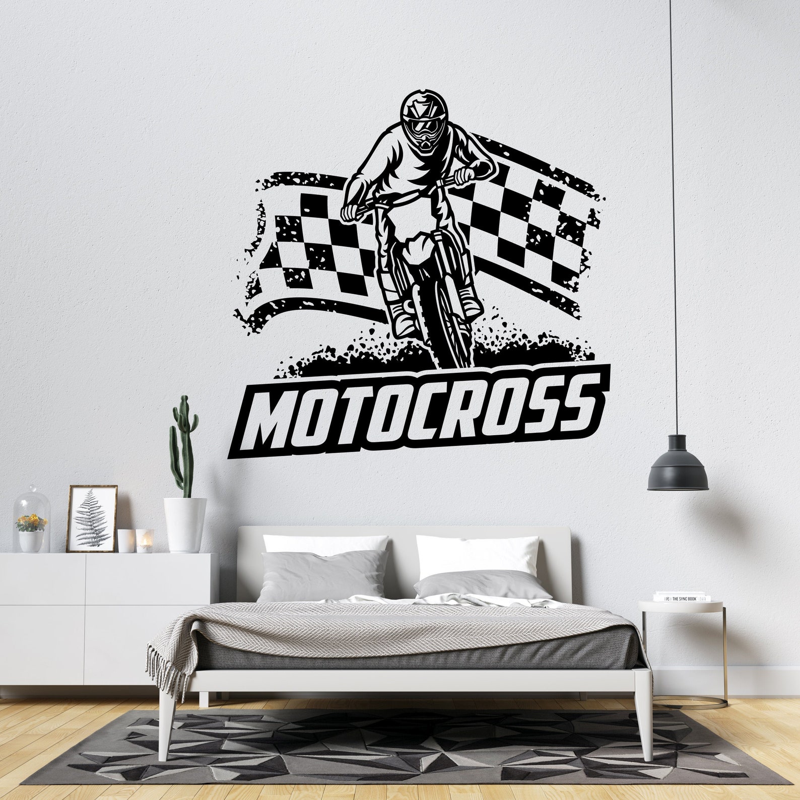 Motocross Wall Decal Motorcycle Wall Sticker Dirt Bike Wall - Etsy
