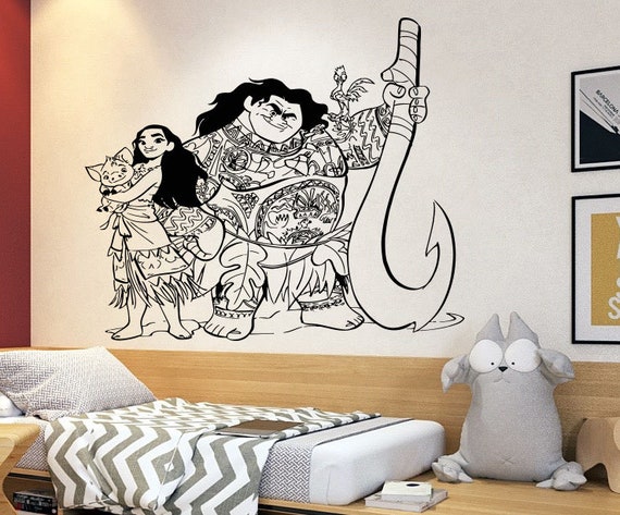 Disney Wall Decal Moana Wall Decal Decor Disney Movie Quote | Etsy