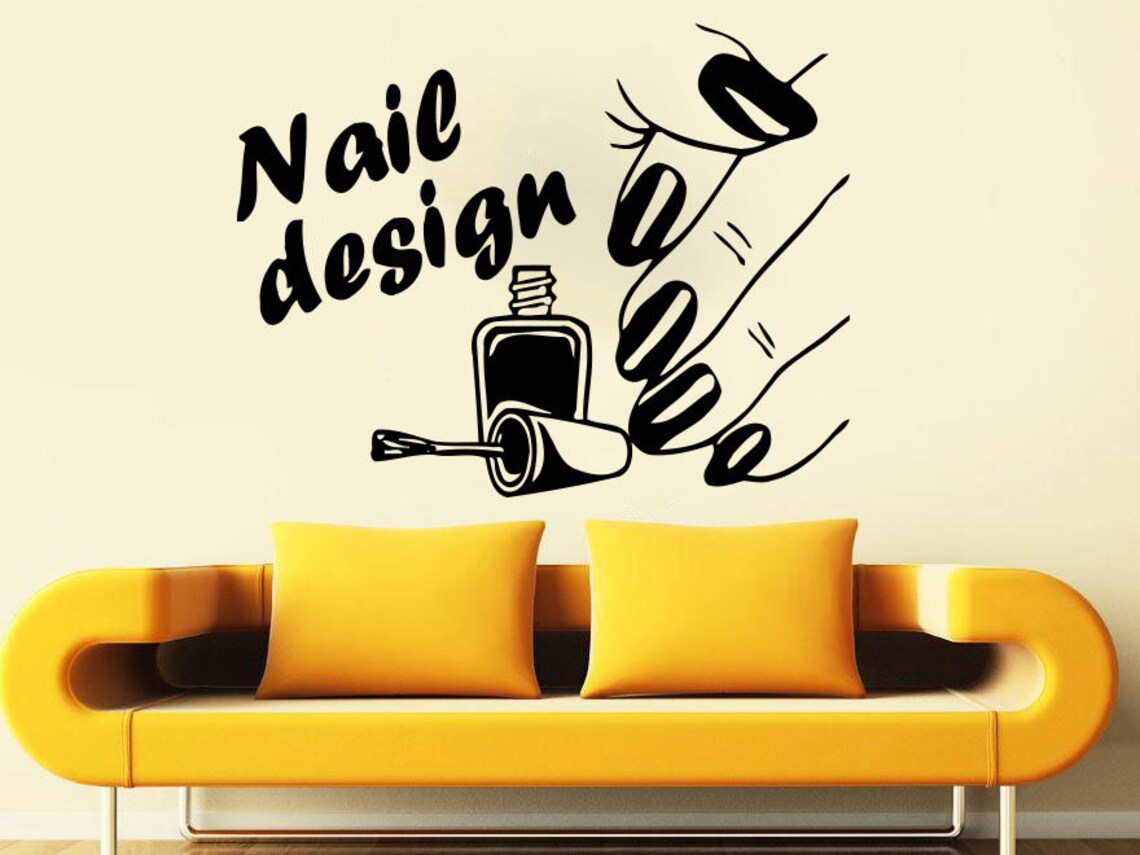 Nail Salon Wall Decal: Manicure Pedicure Beauty Salon Decor, T183 - Etsy
