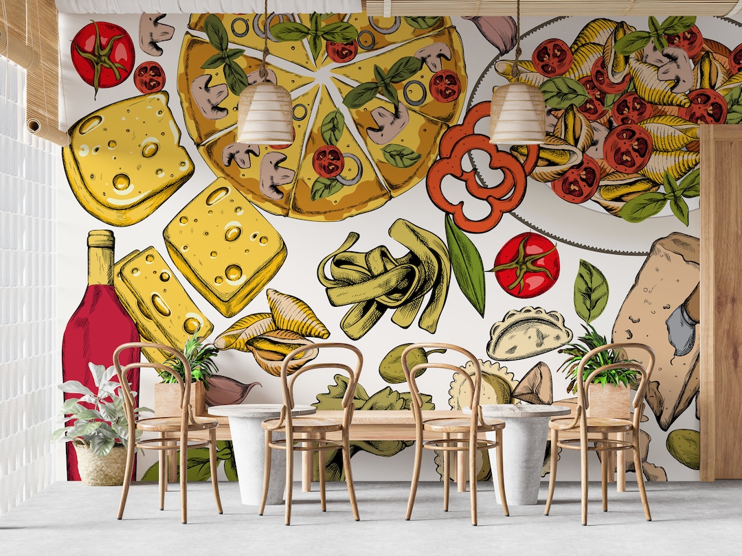 Italian Restaurant Wall Graphics Peel and Stick Wallpaper Italian ...