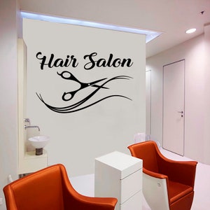 Hair Salon Wall Window Decal Sticker Hair Stylist Hair Tools | Etsy