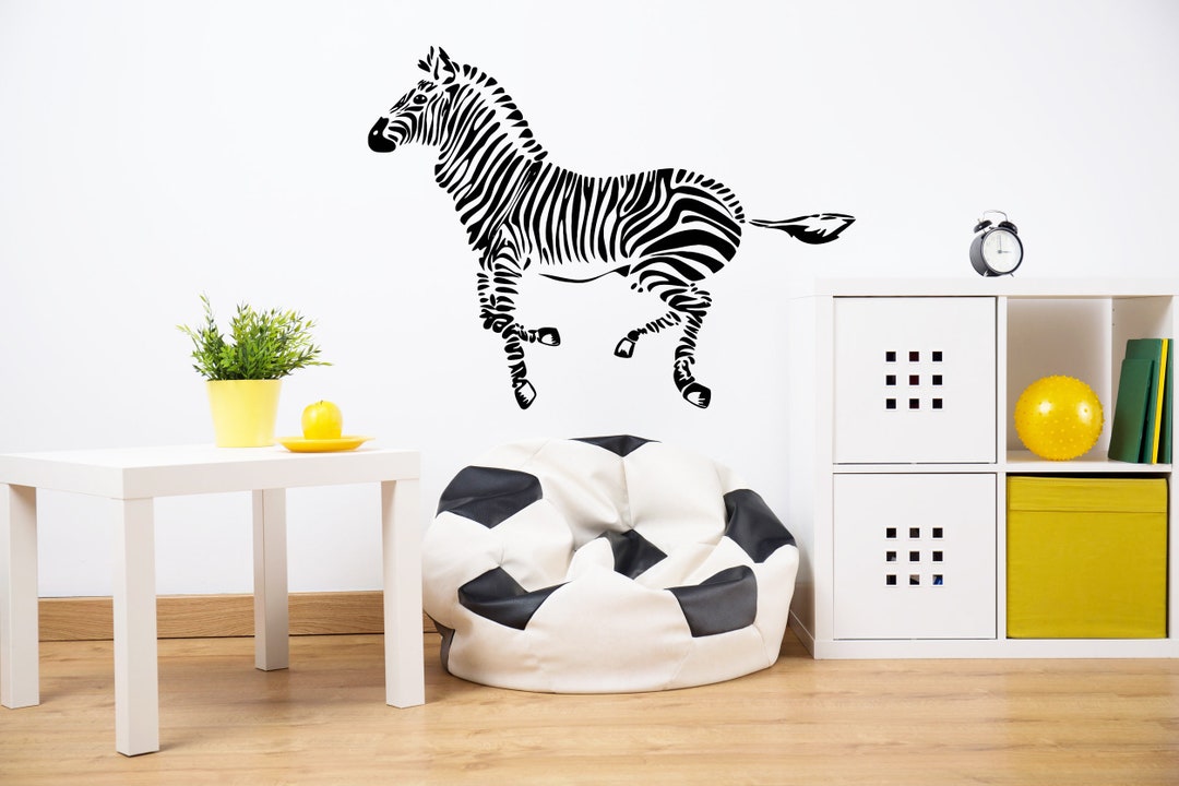 Zebra Wall Decal | Zebra Wall Decor | Zebra Wall Sticker | Decals for ...