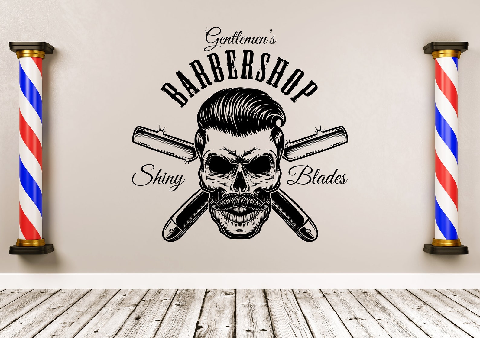 Barber Shop Wall Decal Barber Shop Wall Sticker Barber | Etsy