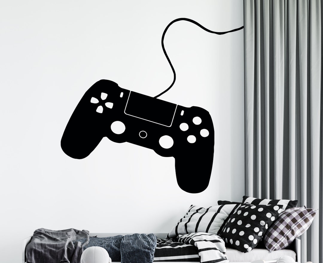 Gamer Wall Decal: Video Game Controller Sticker, Gaming Room Decor - Etsy