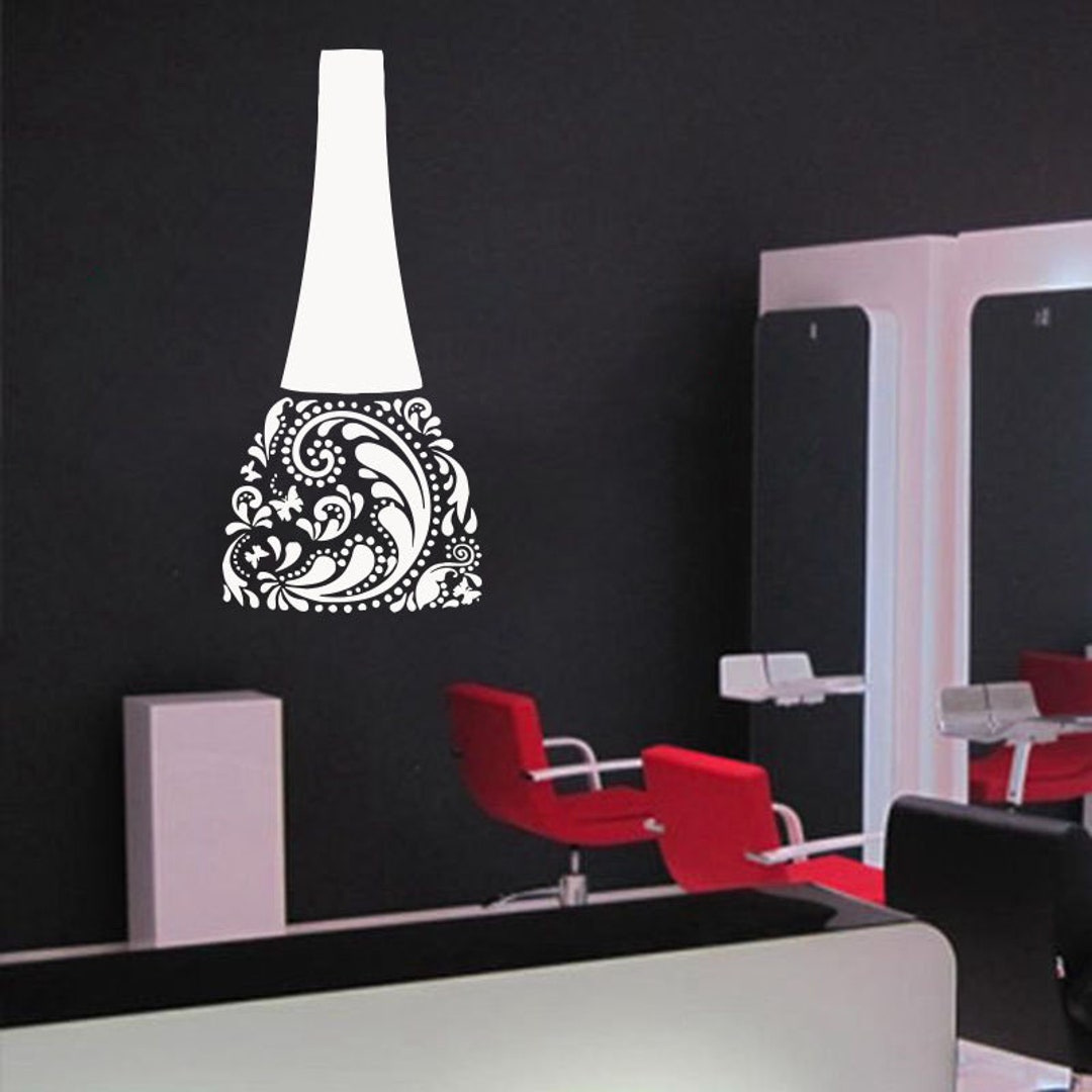 Nail Salon Wall Decal Manicure Pedicure Window Sticker Nail Bar Nail ...