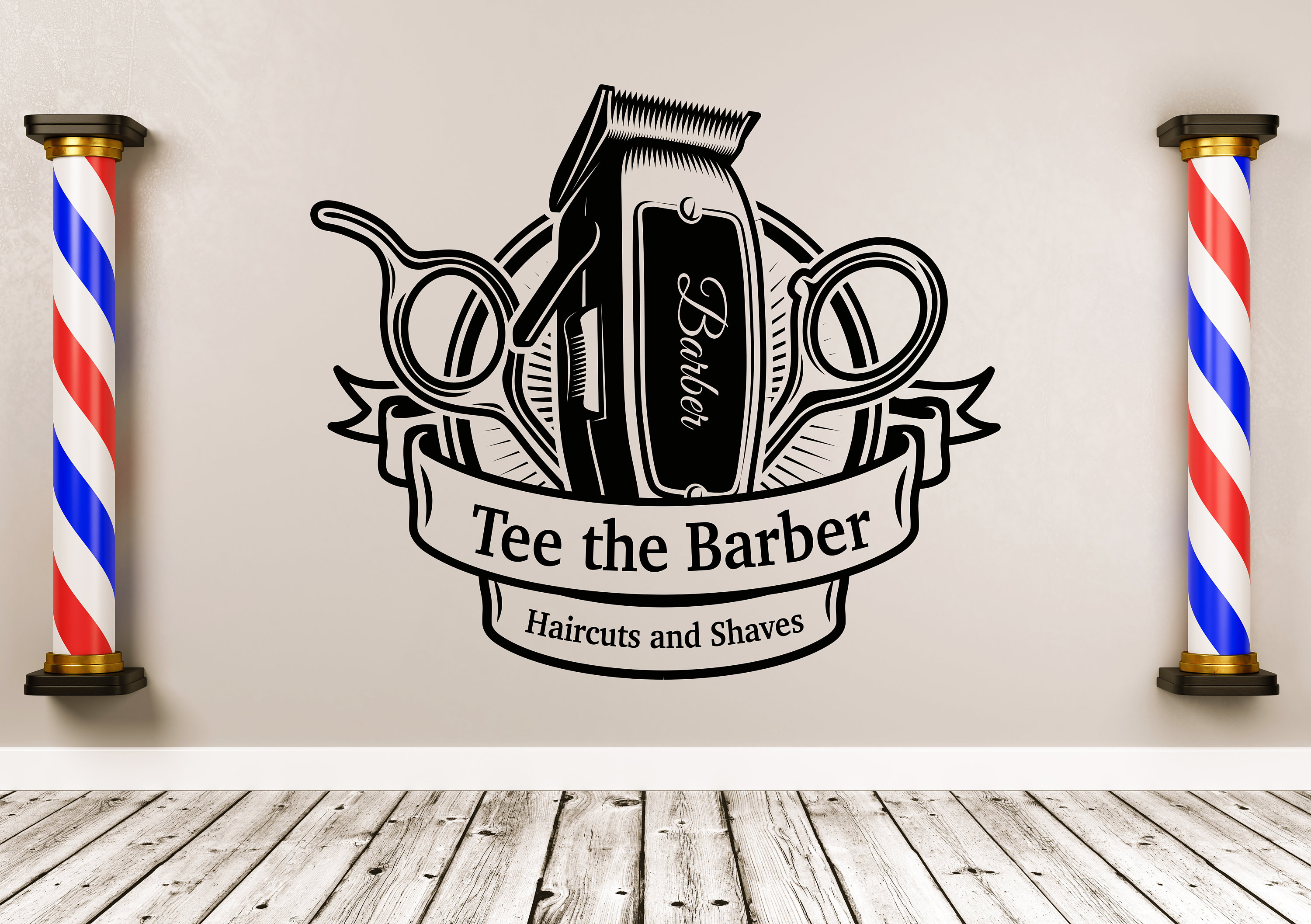Barber Shop Wall Decal Barber Shop Wall Sticker Barber - Etsy