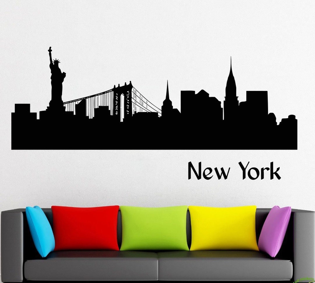 New York City Decal City Sticker Skyscraper Wall Decal Window Sticker ...