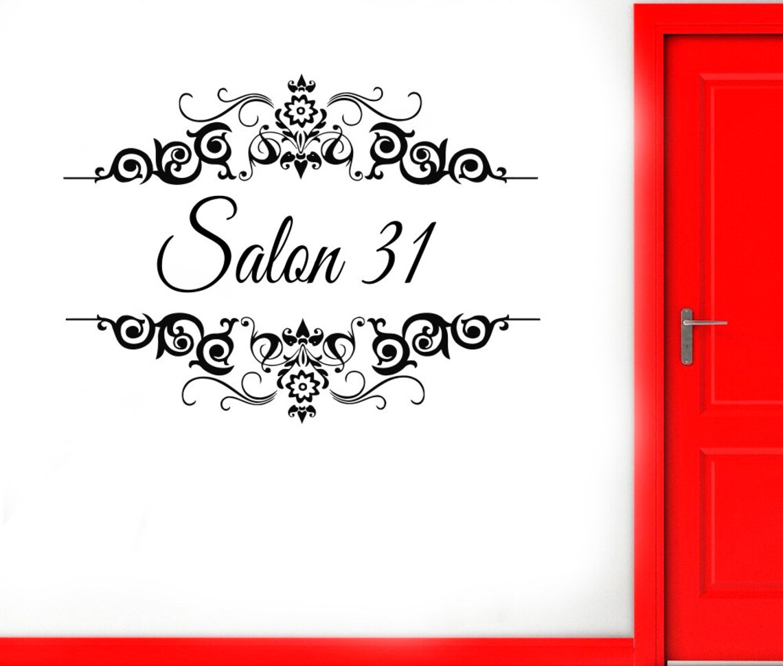 Beauty Salon Wall Decal: Custom Vinyl Decor Sticker Z117 - Etsy