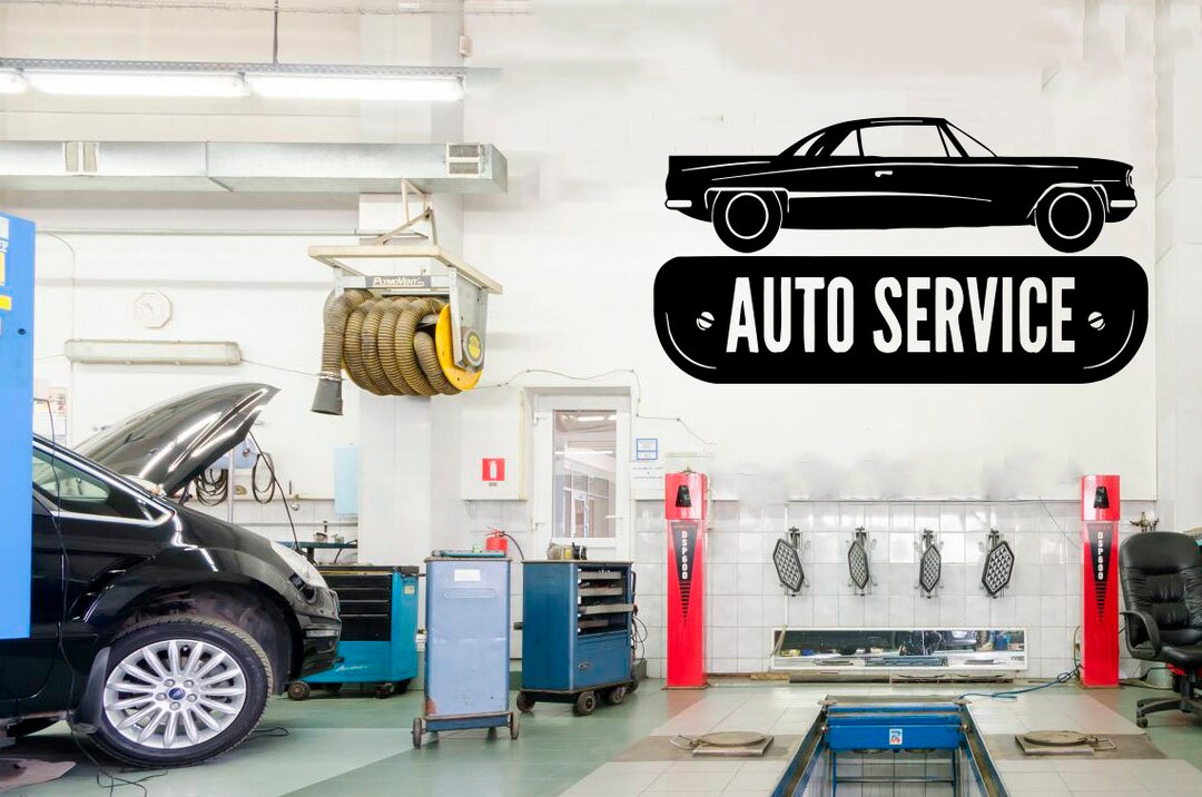 Auto Service, Tires, Repair, Car Washing,car,wall Decal, Window Sticker ...