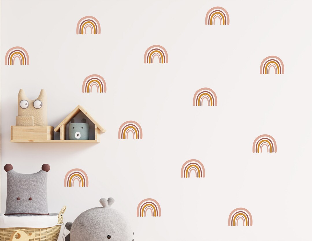 Boho Rainbow Wall Decals | Rainbow Wall Stickers | Rainbow Wall Decor ...