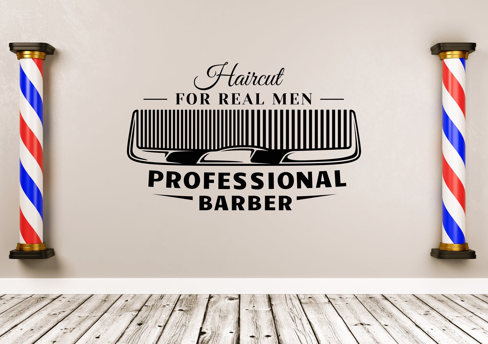 Barber Shop Wall Decal Barber Shop Wall Sticker Barber | Etsy
