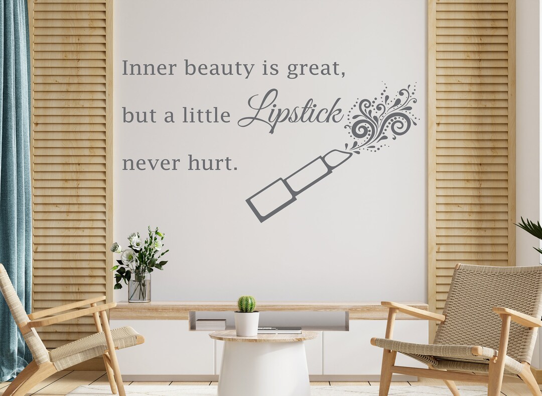 Makeup Wall Decal Makeup Artist Wall Sticker Cosmetics Lipstick Beauty ...