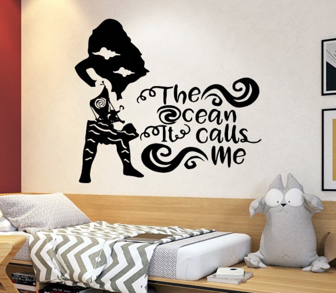Disney Wall Decal Moana Wall Decal Decor Disney Movie Quote - Etsy