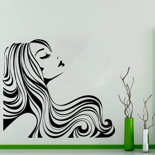 Hair Salon Barbershop Wall Vinyl Decal Beauty Salon Sticker - Etsy