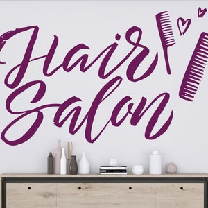 Hair Style Wall Decal Hair Salon Wall Decor Beauty Salon Window Sticker ...