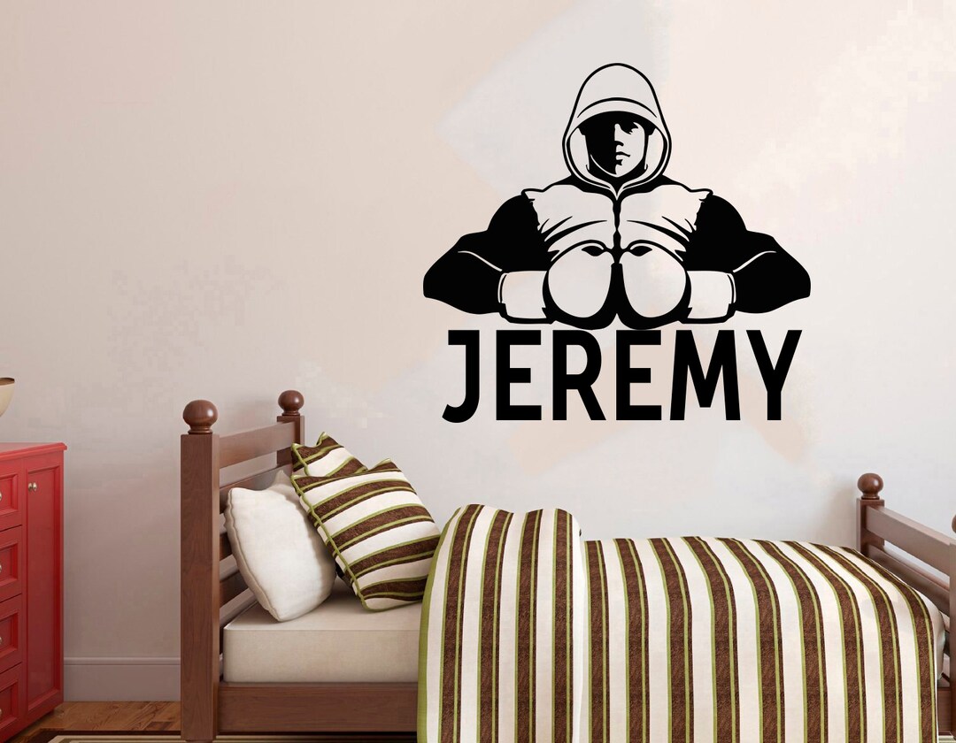 Personalized Boxing Wall Decal: Custom Boxer Name Sticker 5189 - Etsy