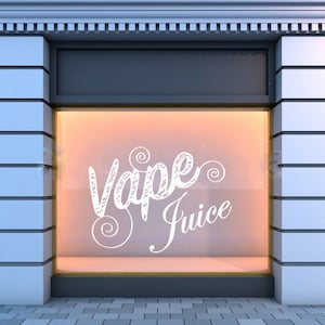 Vape Wall Window Decal Sticker Vape Shop Vaping Vape Store - Etsy