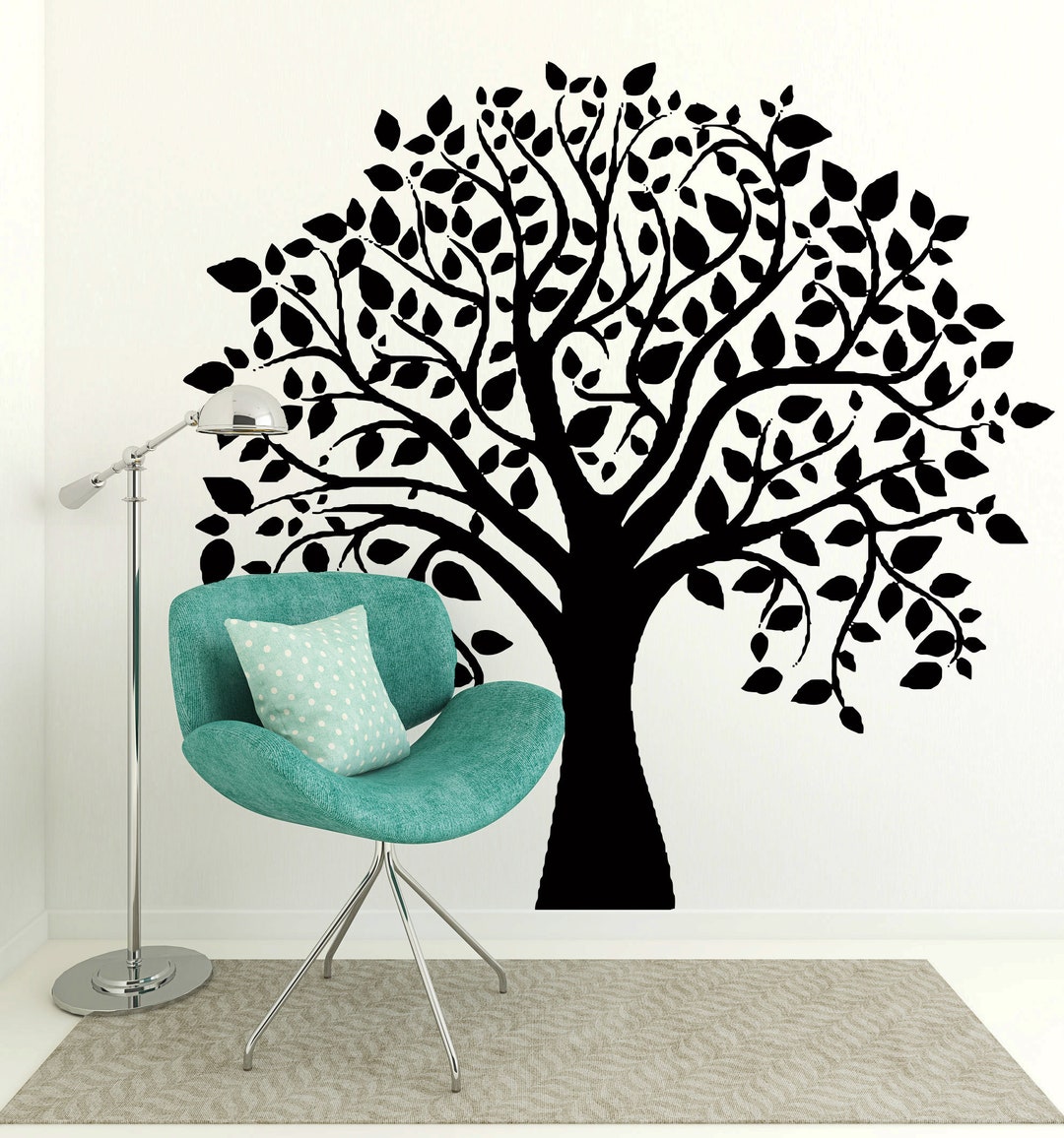 Tree Wall Decal | Tree Branch Wall Sticker | Tree Wall Decor BC16 - Etsy