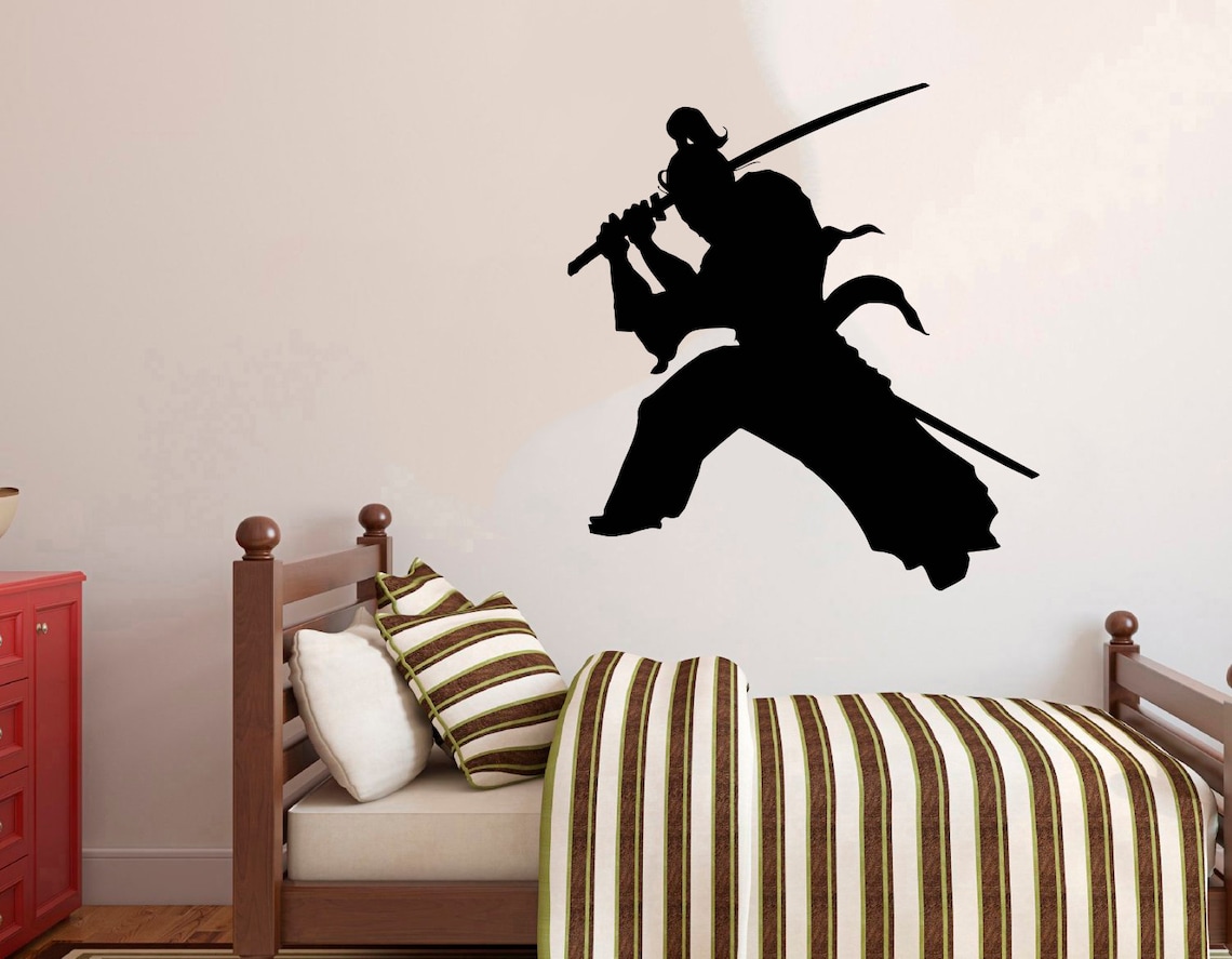 Ninja Wall Decal Samurai Wall Sticker Warrior Wall Decor - Etsy