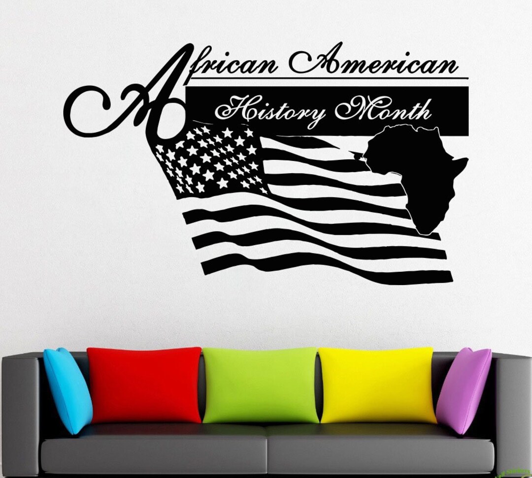 African Style America, Flag, Wall Decal Window Sticker Africa Afro ...