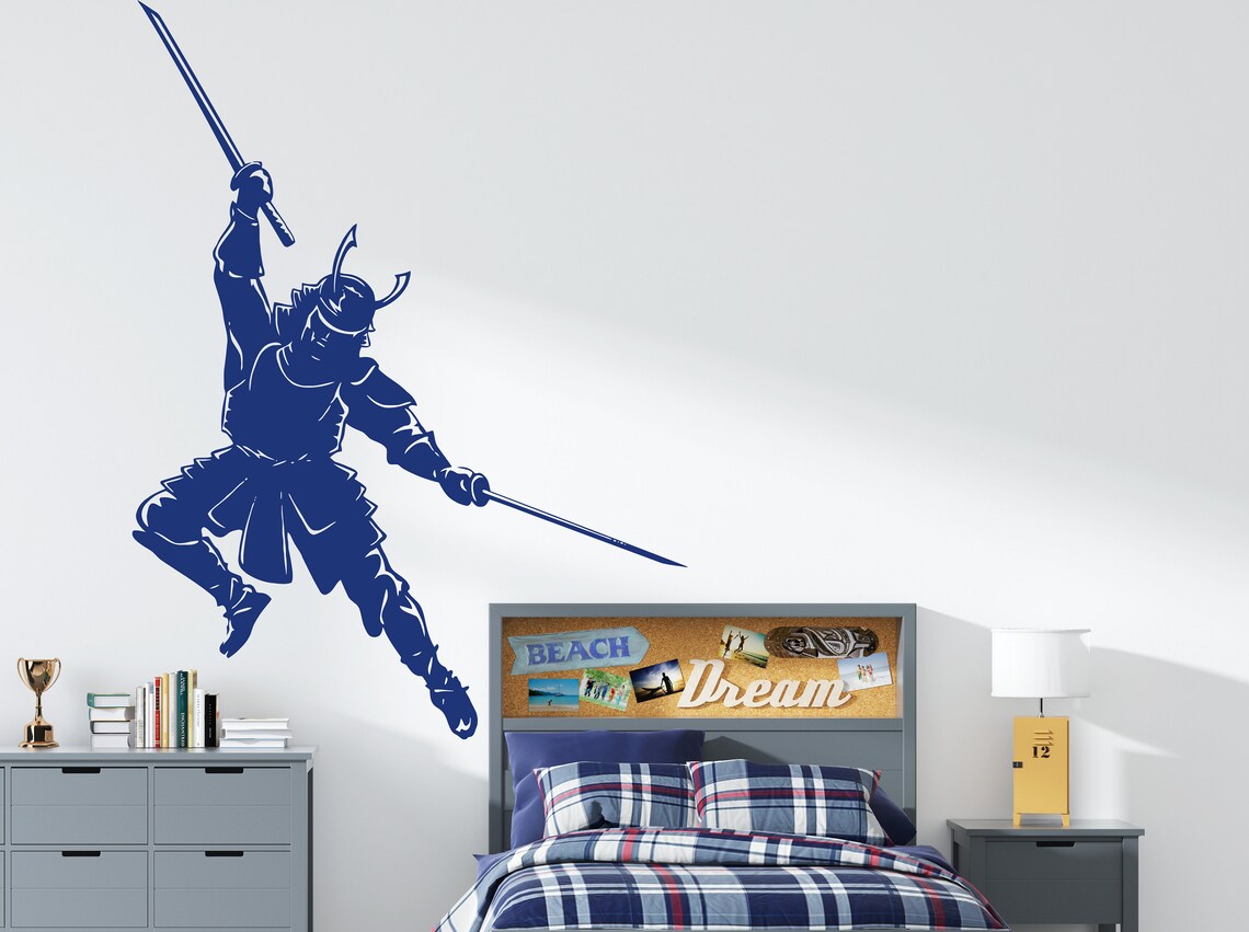 Ninja Wall Decal Samurai Wall Sticker Warrior Wall Decor - Etsy