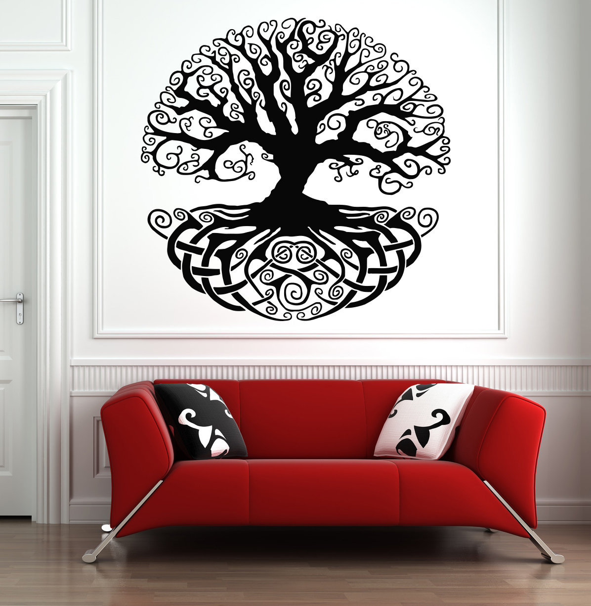 Tree of Life Wall Decal Tree Roots Branch Celtic Pattern Wall | Etsy