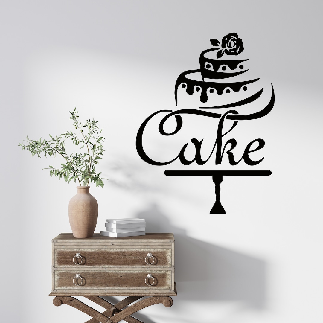 Cake Wall Decal Bakery Wall Sticker Dessert Wall Decal Sweets Wall ...