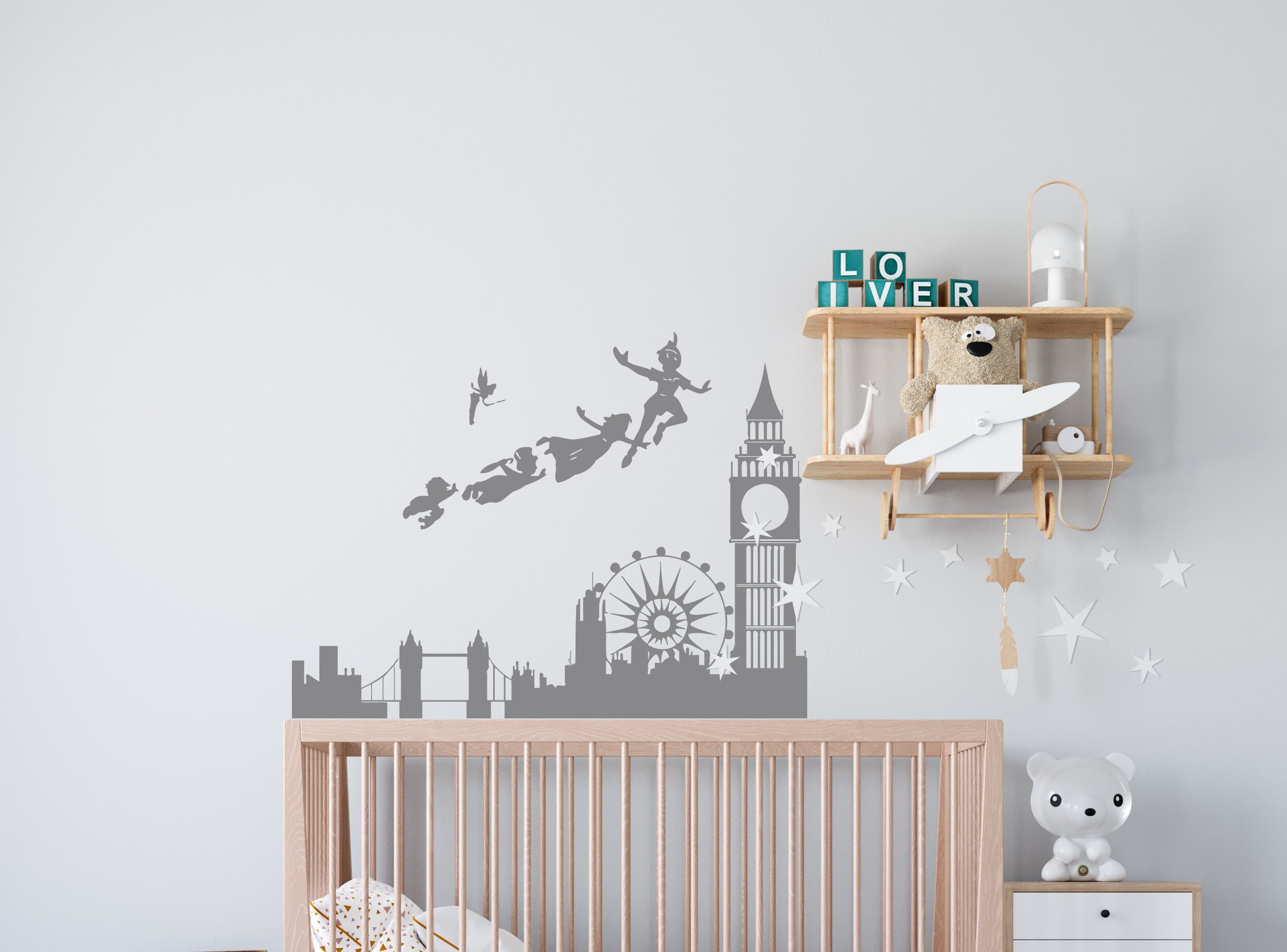 Peter Pan Wall Decal Never Grow up Quote Peter Pan Ship Kids | Etsy