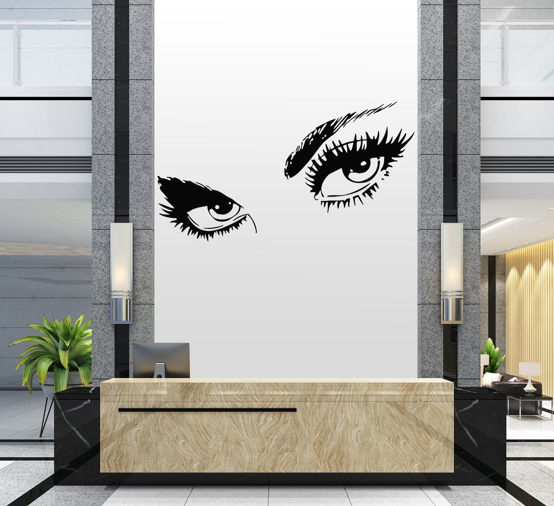 Eyelashes and Eyebrows Wall Decal Lashes and Brows Window Sticker ...