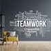 Teamwork Words Office Wall Decal Teamwork Quote Wall Sticker - Etsy