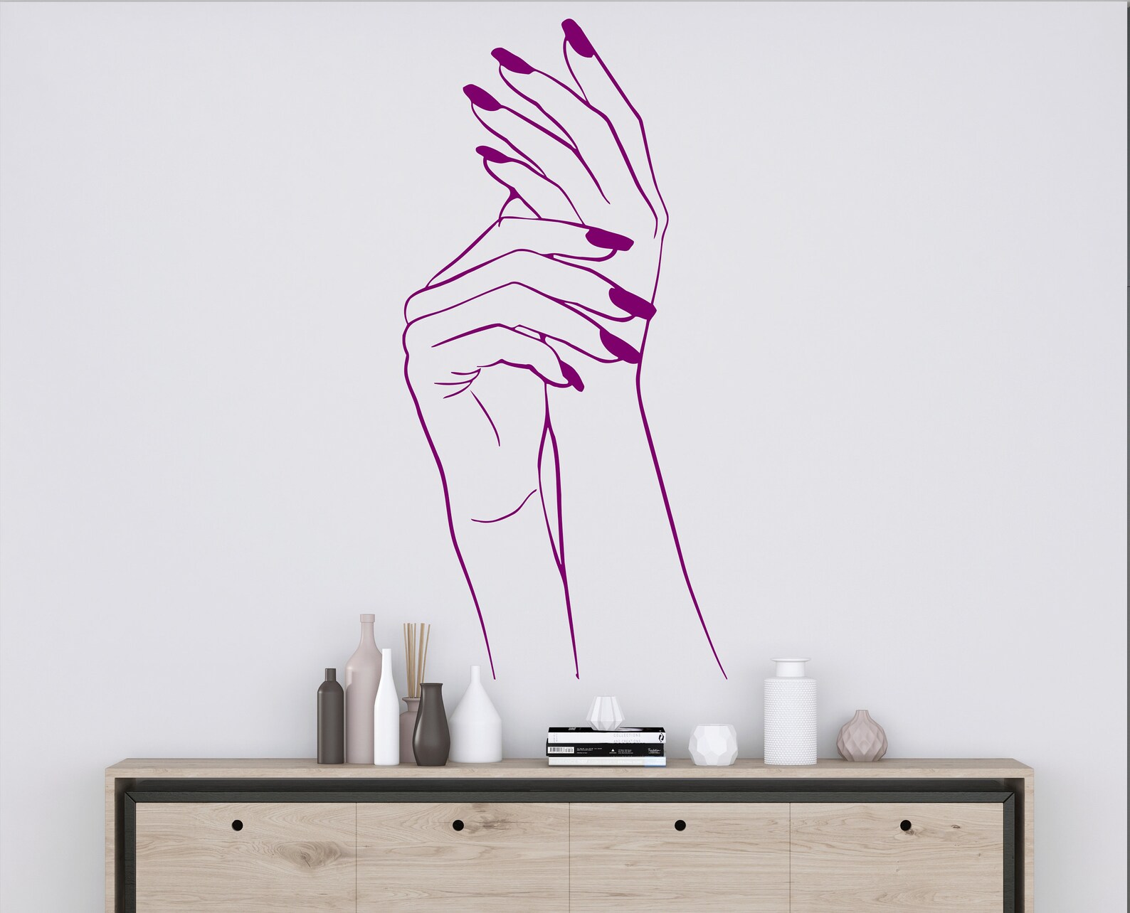 Nail Salon Wall Decal Manicure Pedicure Window Sticker Nail - Etsy