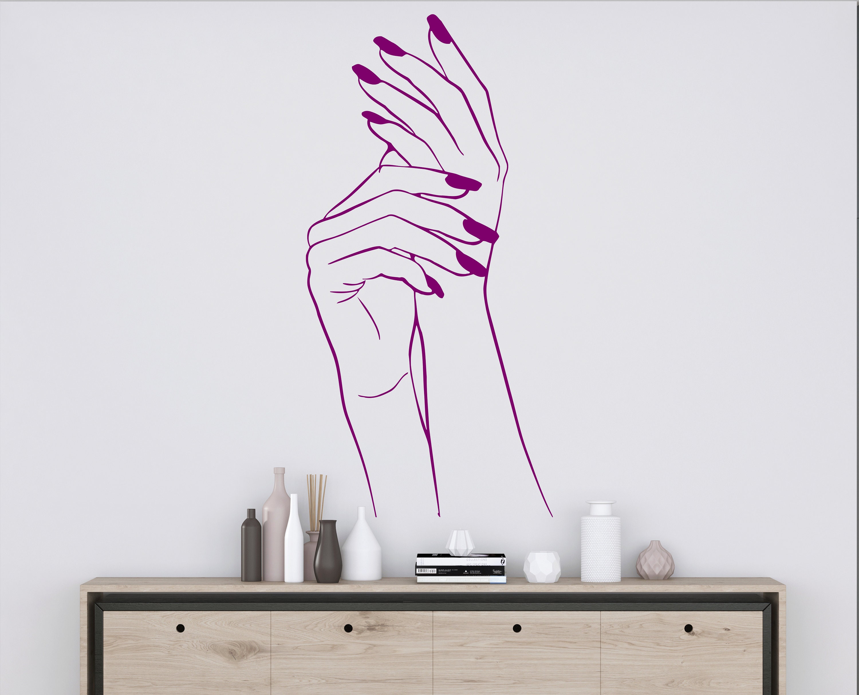 Nail Salon Wall Decal Manicure Pedicure Window Sticker Nail - Etsy