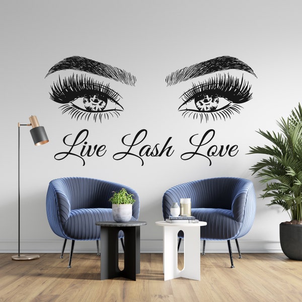 Eyelash Wall Decal - Etsy