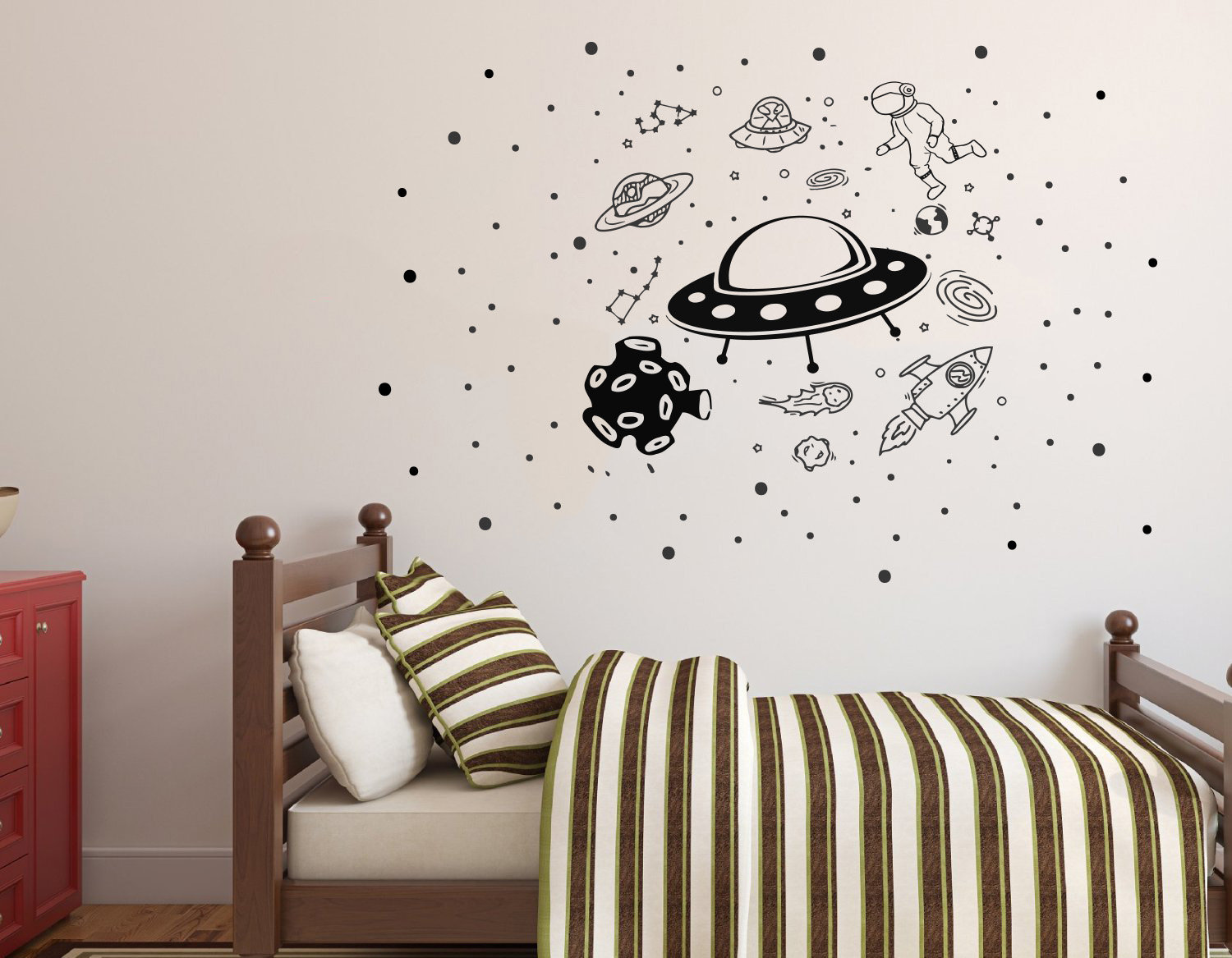 Alien Invasion Wall Decal Space Wall Sticker UFO Decals for Kids 5152 ...