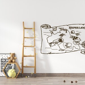 Treasure Map Wall Decal | Treasure Map for Kids | Pirate Map Wall Decal ...