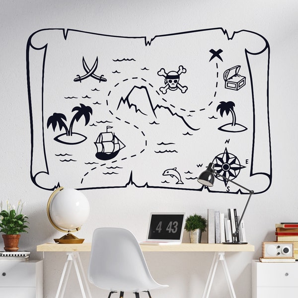 Map Wall Decal - Etsy