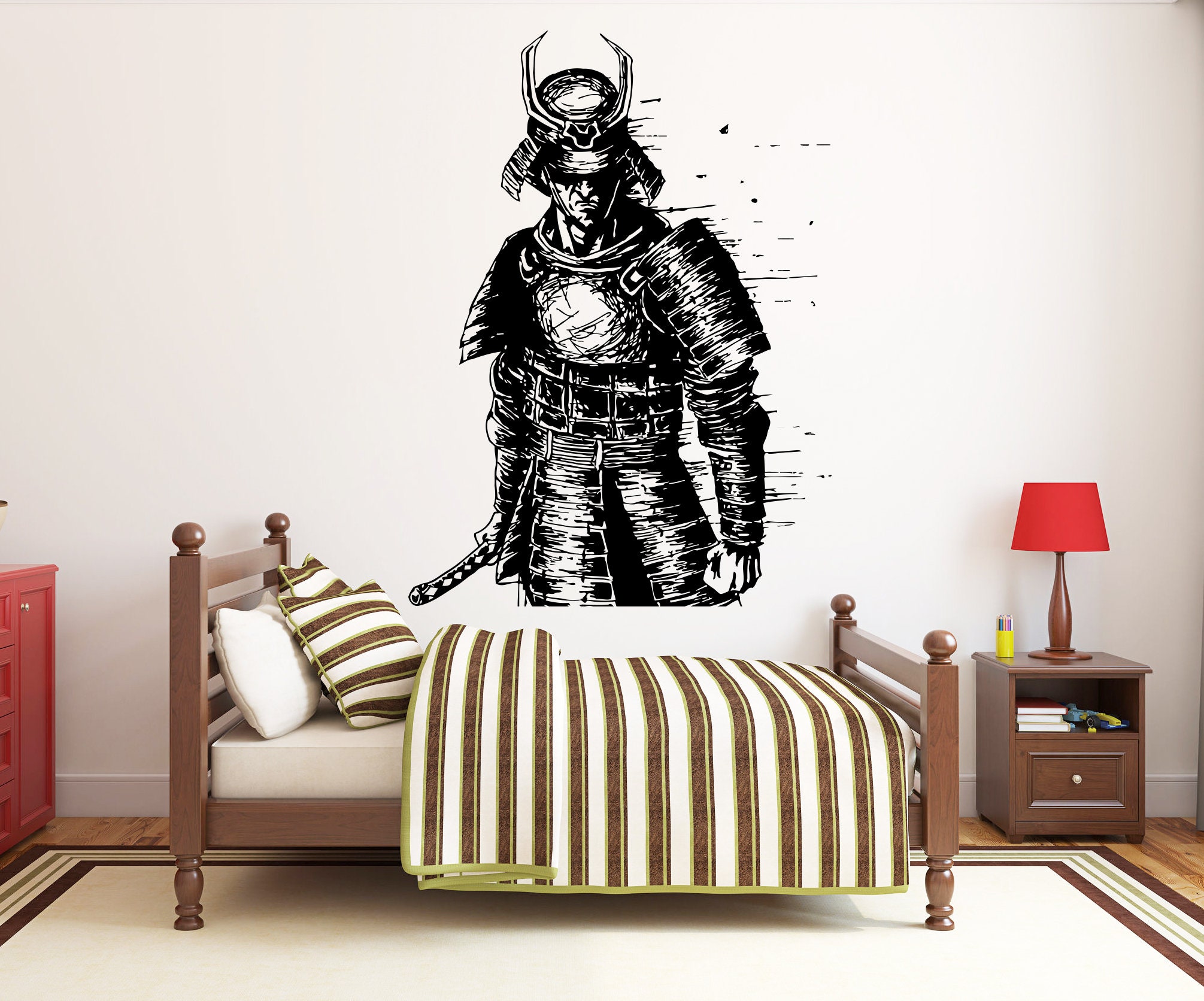 Ninja Wall Decal Samurai Wall Sticker Warrior Wall Decor | Etsy