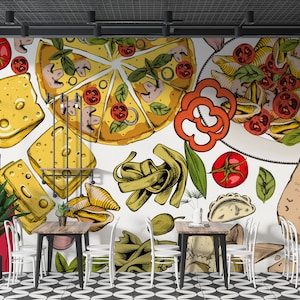 Italian Restaurant Wall Graphics Peel and Stick Wallpaper Italian ...