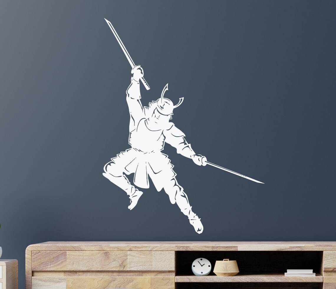 Ninja Wall Decal Samurai Wall Sticker Warrior Wall Decor - Etsy