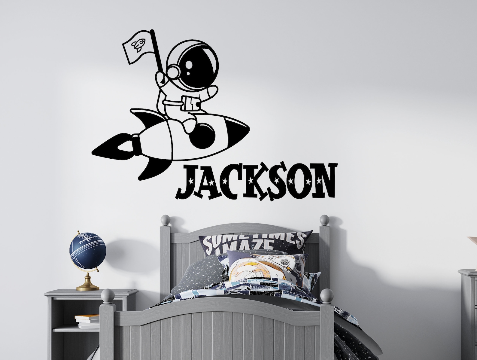 Astronaut Wall Decal Outer Space Wall Decal Astronomy - Etsy