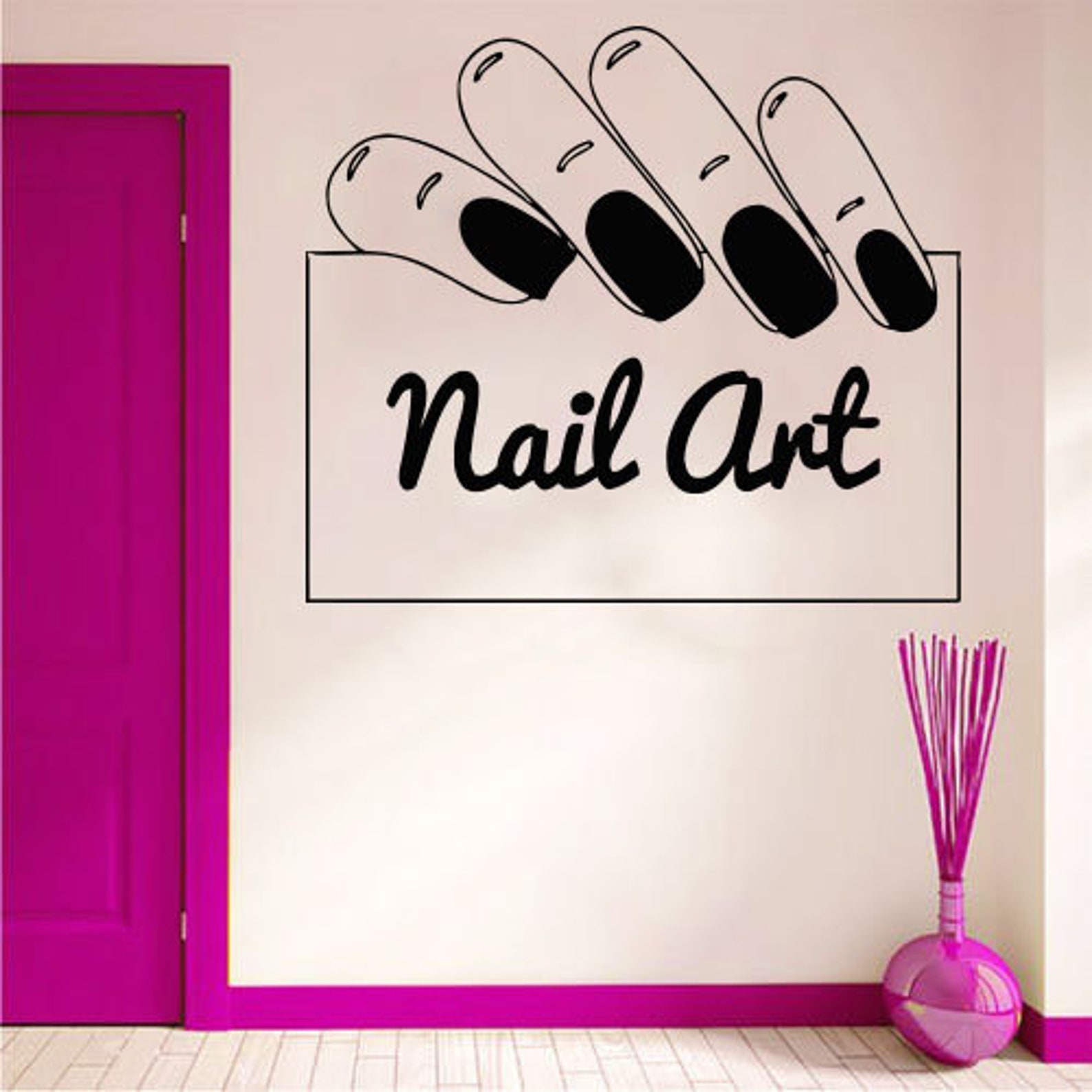 Nail Salon Wall Decal Manicure Pedicure Window Sticker Nail - Etsy