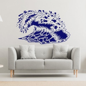 Ocean Wave Wall Decal | Ocean Wave Wall Sticker | Ocean Wave Wall Art ...