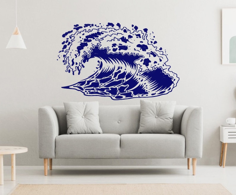 Ocean Wave Wall Decal Ocean Wave Wall Sticker Ocean Wave - Etsy