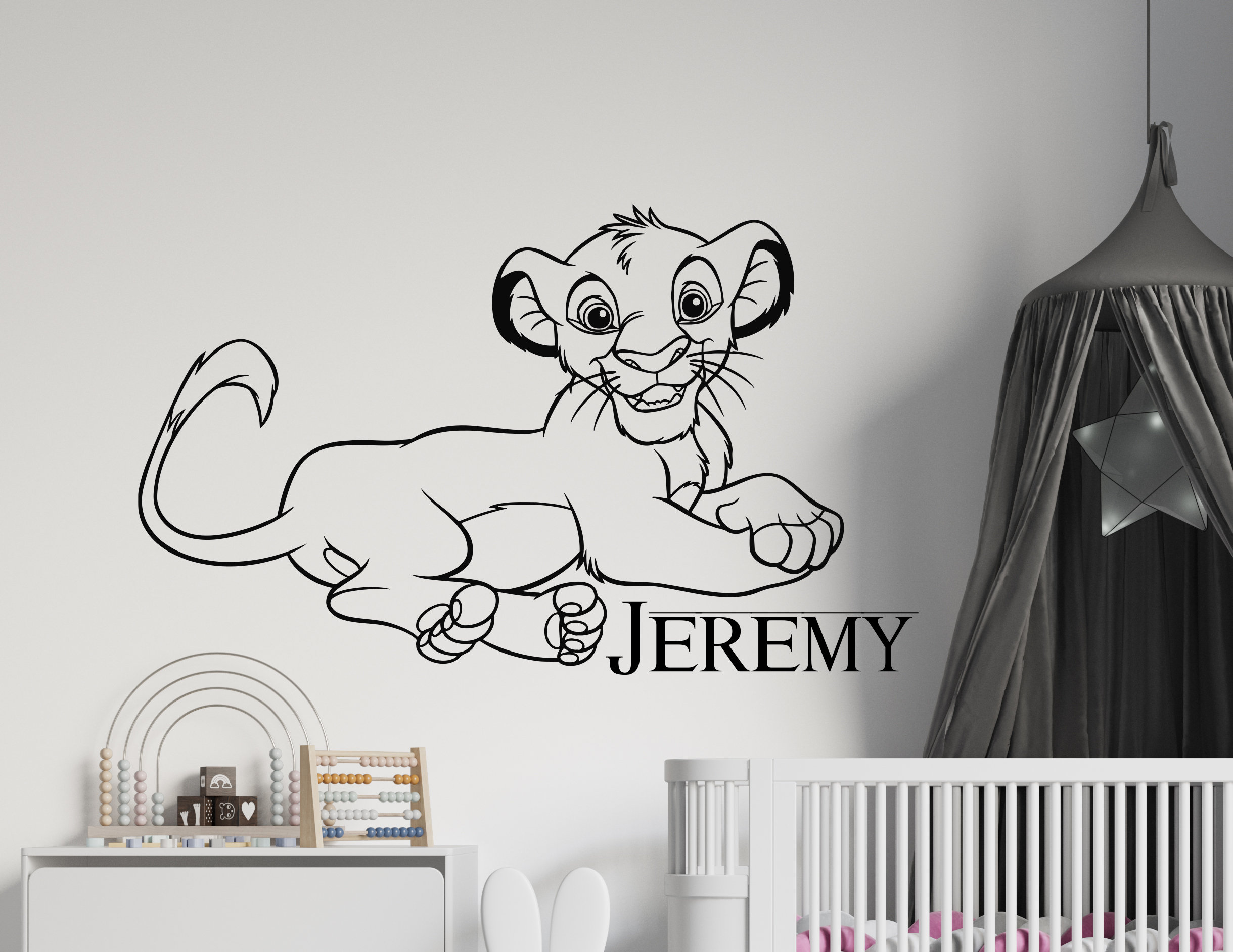 Wall Decal The Lion King Cartoon Wall Sticker Simba Wall Decal | Etsy